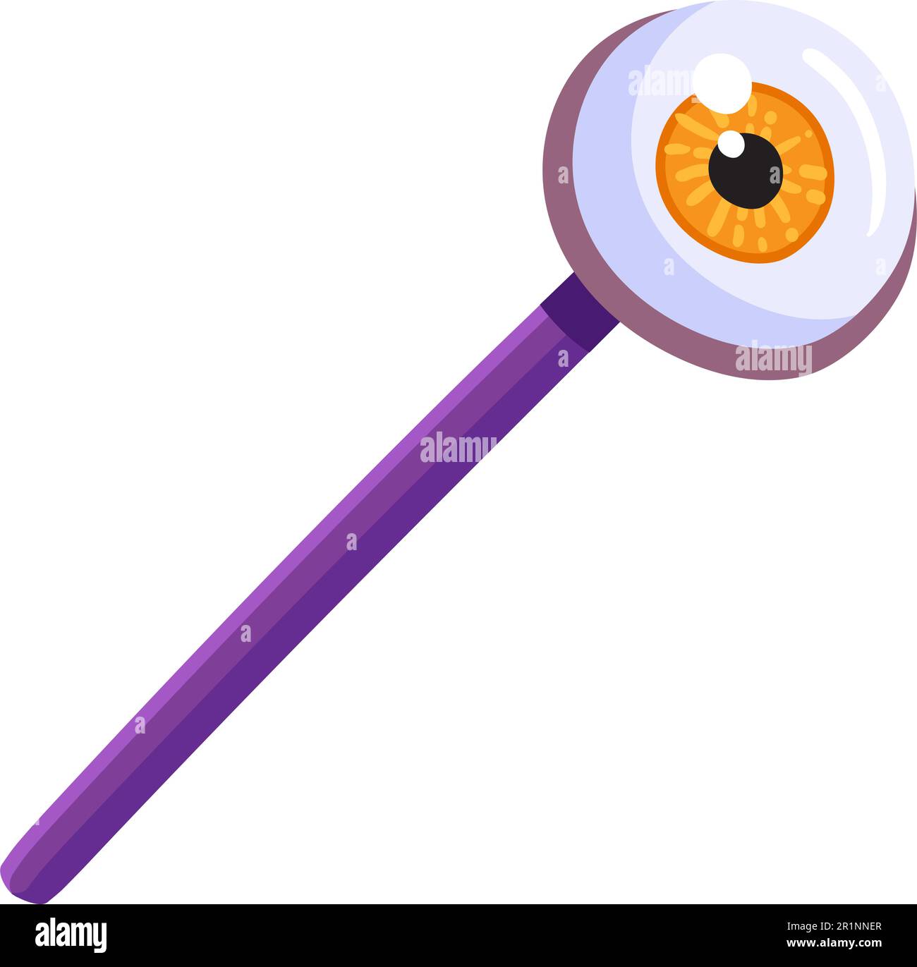 Eyeball candy cane for Halloween holiday treat. Scary lollipop with ...