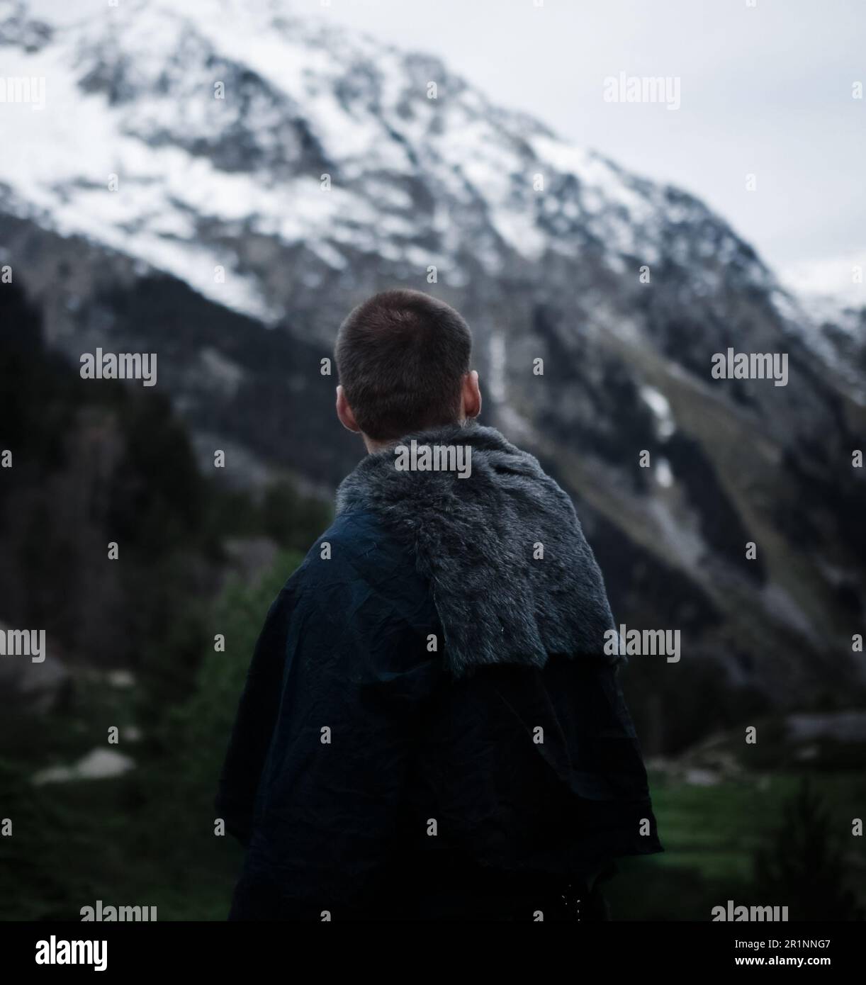 Lone Wanderer in the Mountains Snow Portrait Stock Photo - Alamy