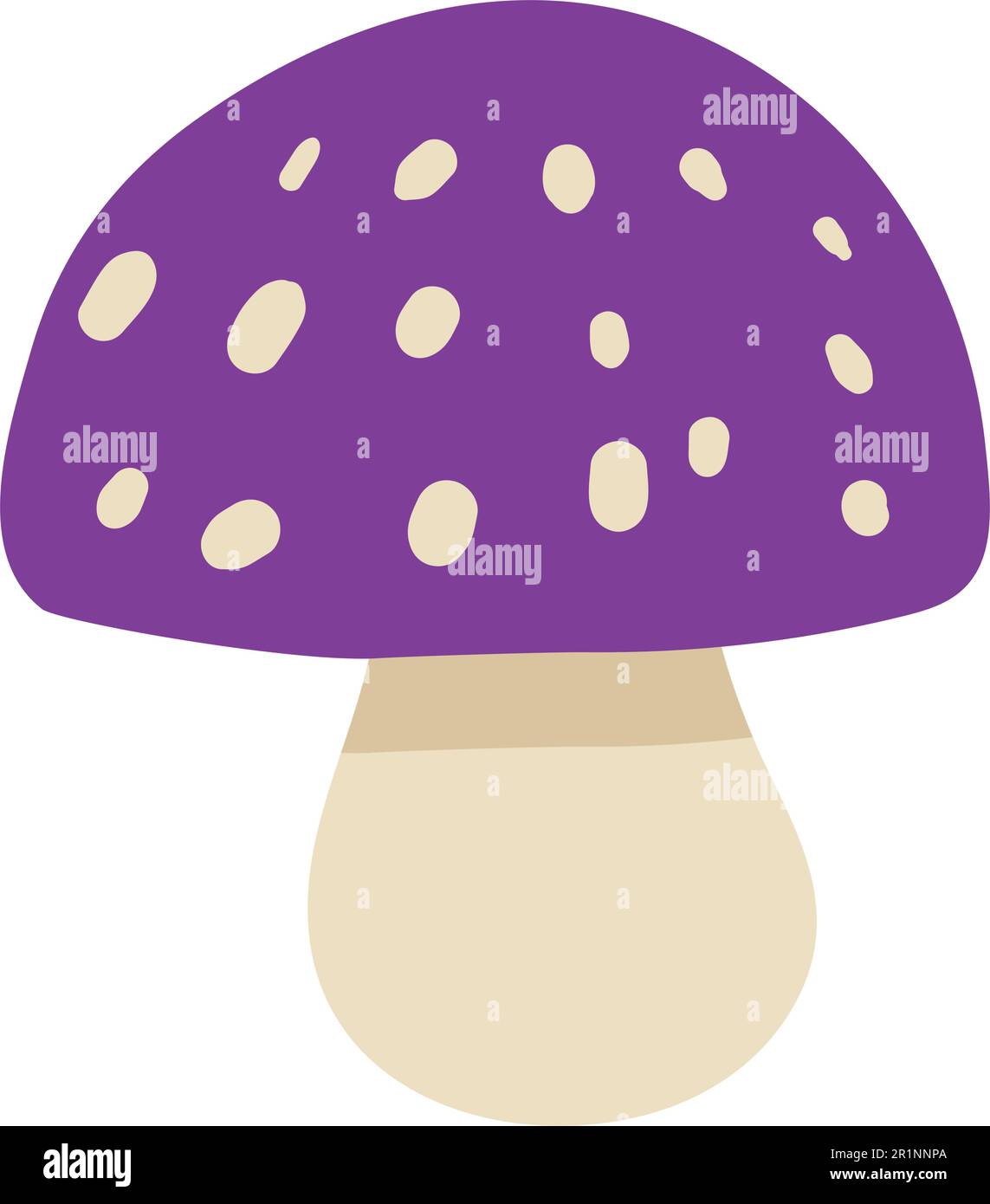 Mushroom for Halloween party decor. Isolated icon of poisonous fungi ...