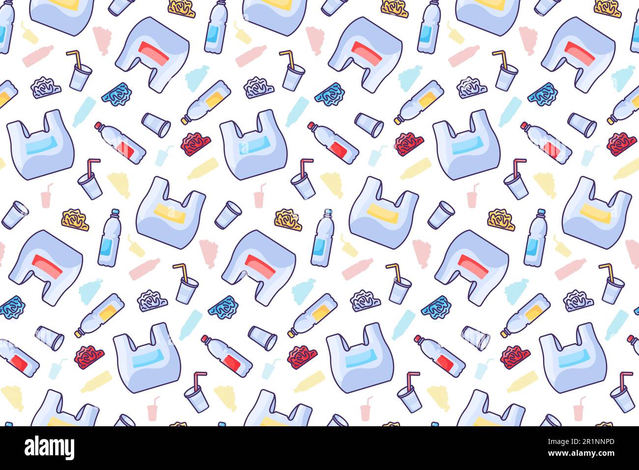 Rubbish seamless pattern garbage texture hi-res stock photography and ...