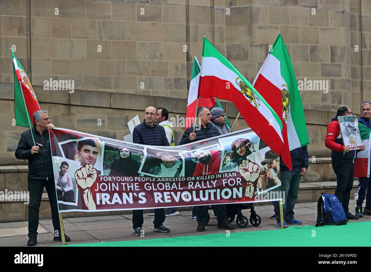 Anti Iranian government protest rally, Leeds, 01/04/23 Stock Photo - Alamy