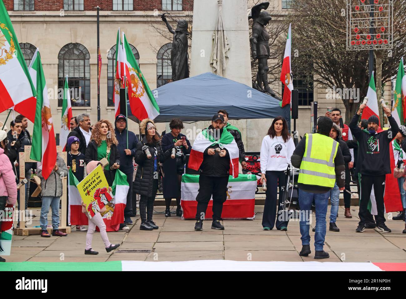 Anti Iranian government protest rally, Leeds, 01/04/23 Stock Photo - Alamy