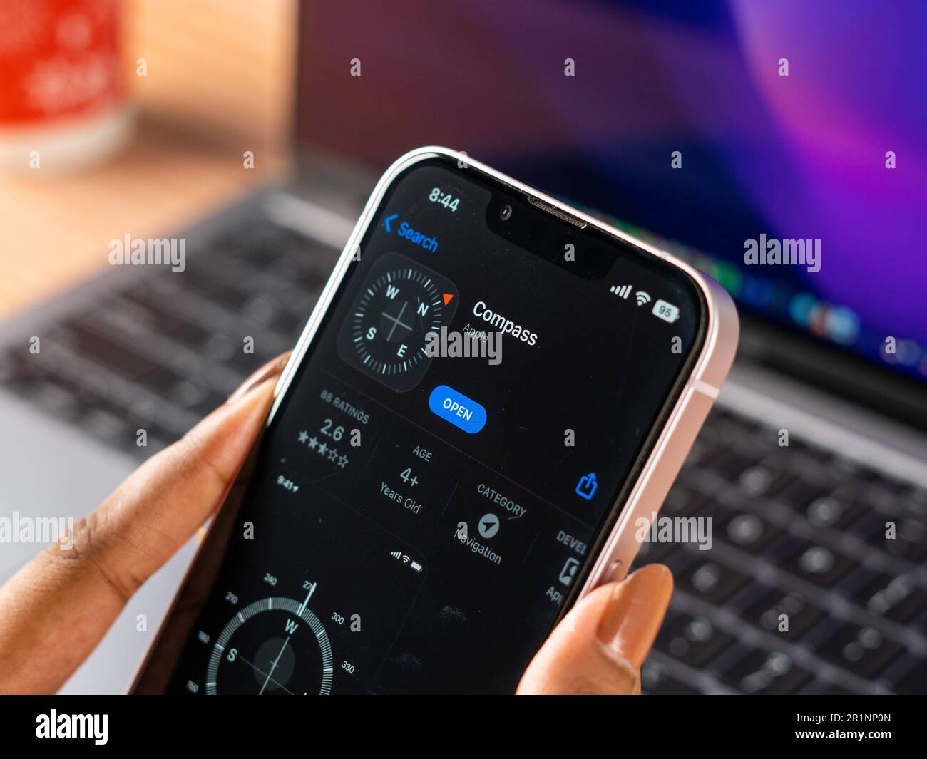 Compass on india map hi-res stock photography and images - Alamy