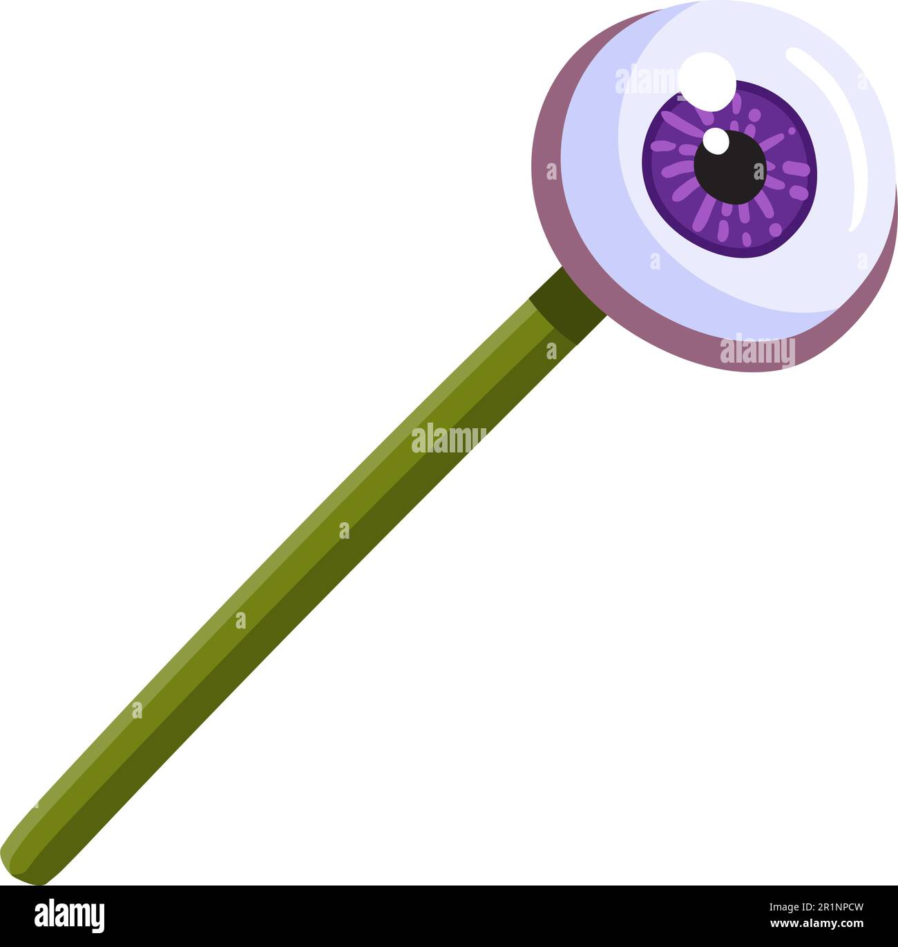 Eye lollipop for Halloween holiday party concept. Scary treat icon ...