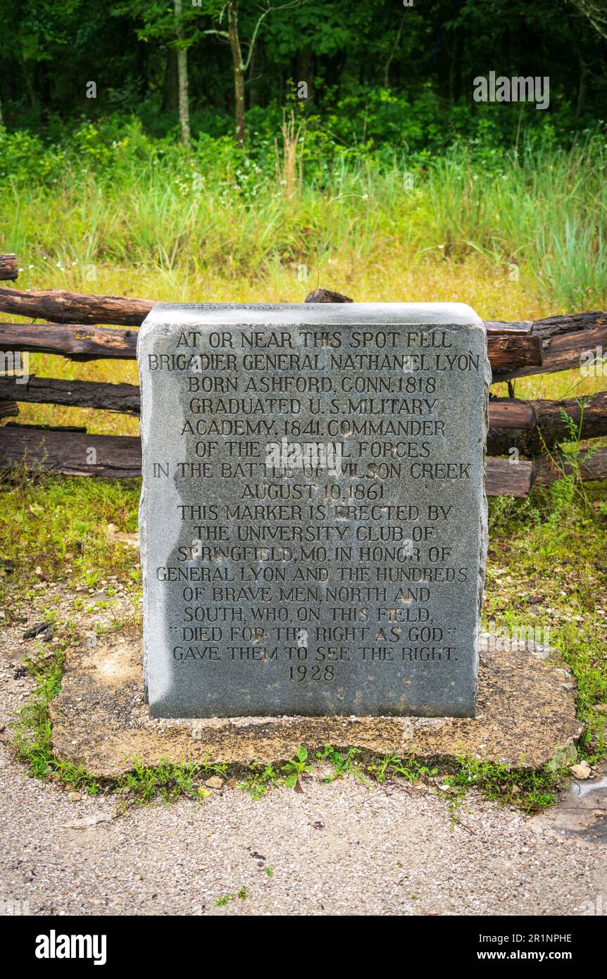 Wilson's Creek National Battlefield, in the Ozarks, Missouri Stock ...