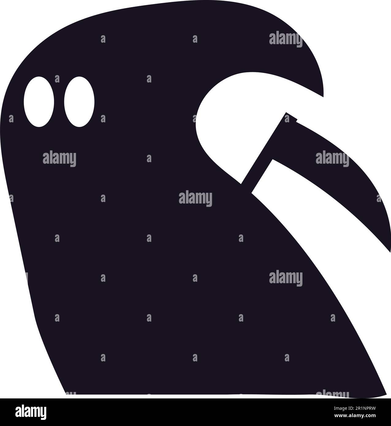 Silhouette og grim reaper holding scythe isolated. Halloween death ...