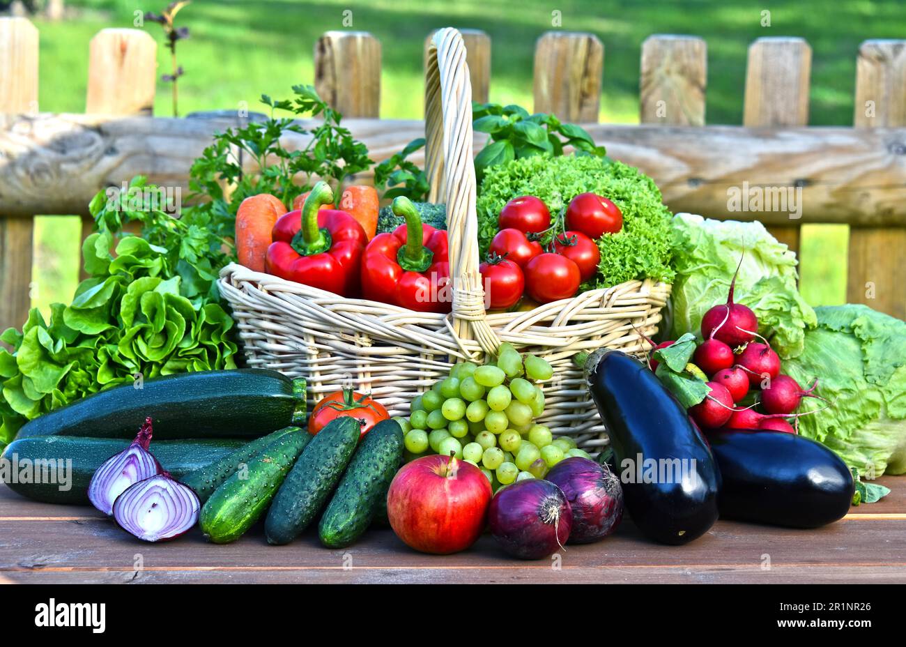 Basket biological fruit vegetables hi-res stock photography and images ...