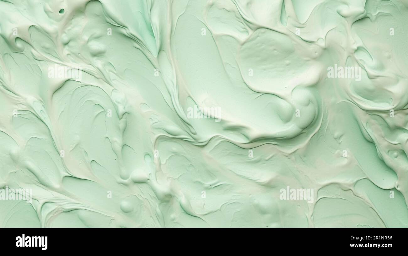 cream texture in pastel green and turkis colors, top view Stock Photo ...
