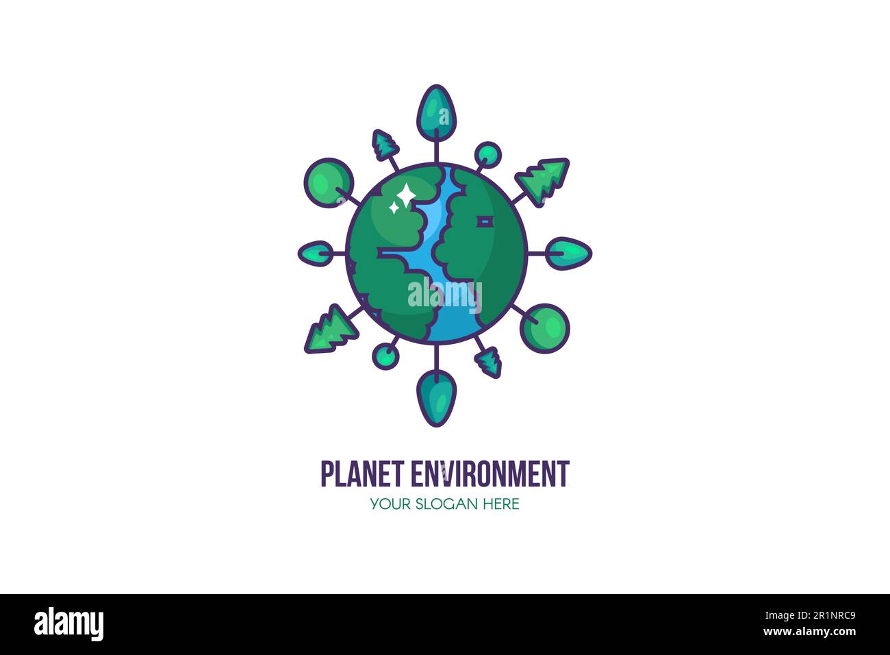 Eco planet logo template. Environment protection sign. Save planet ...