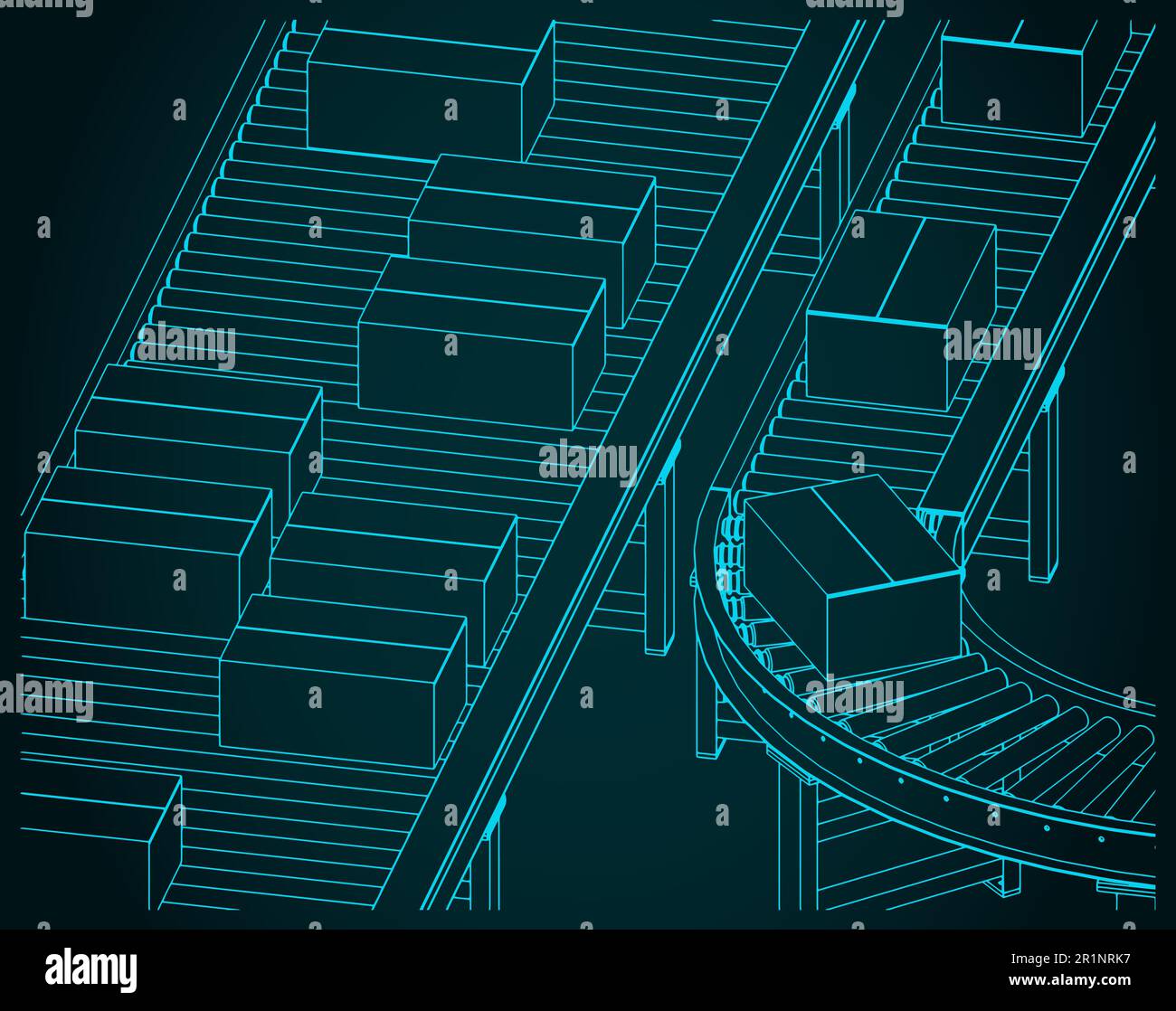 Cargo conveyors Stock Vector Images - Alamy