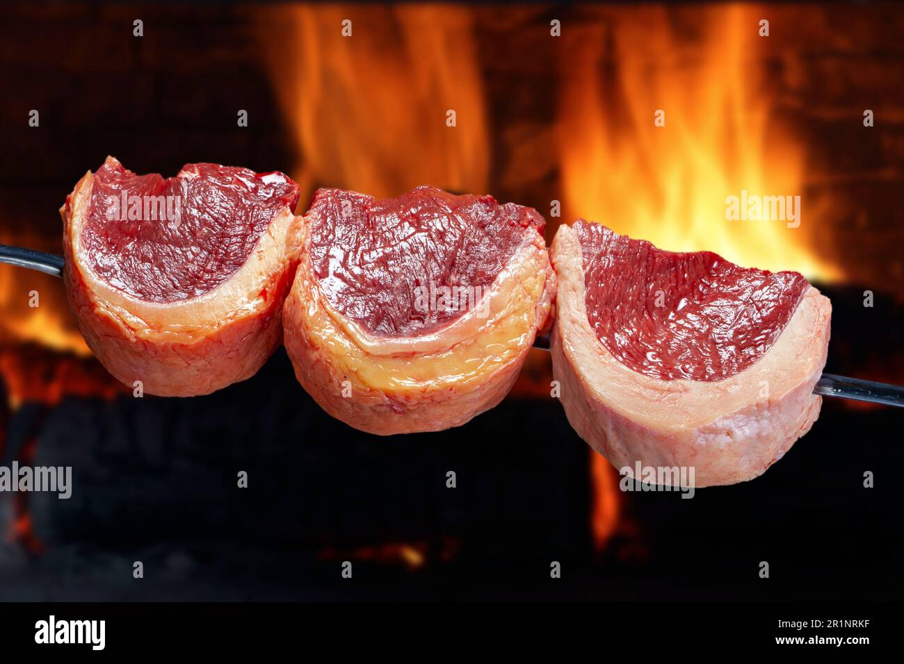 Sliced Raw Picanha, Traditional Brazilian meat cut Picanha Stock Photo ...