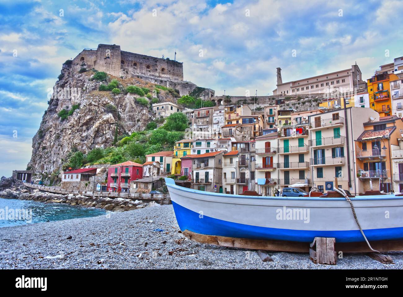 The city of Scilla in the Province of Reggio Calabria, Italy Stock ...