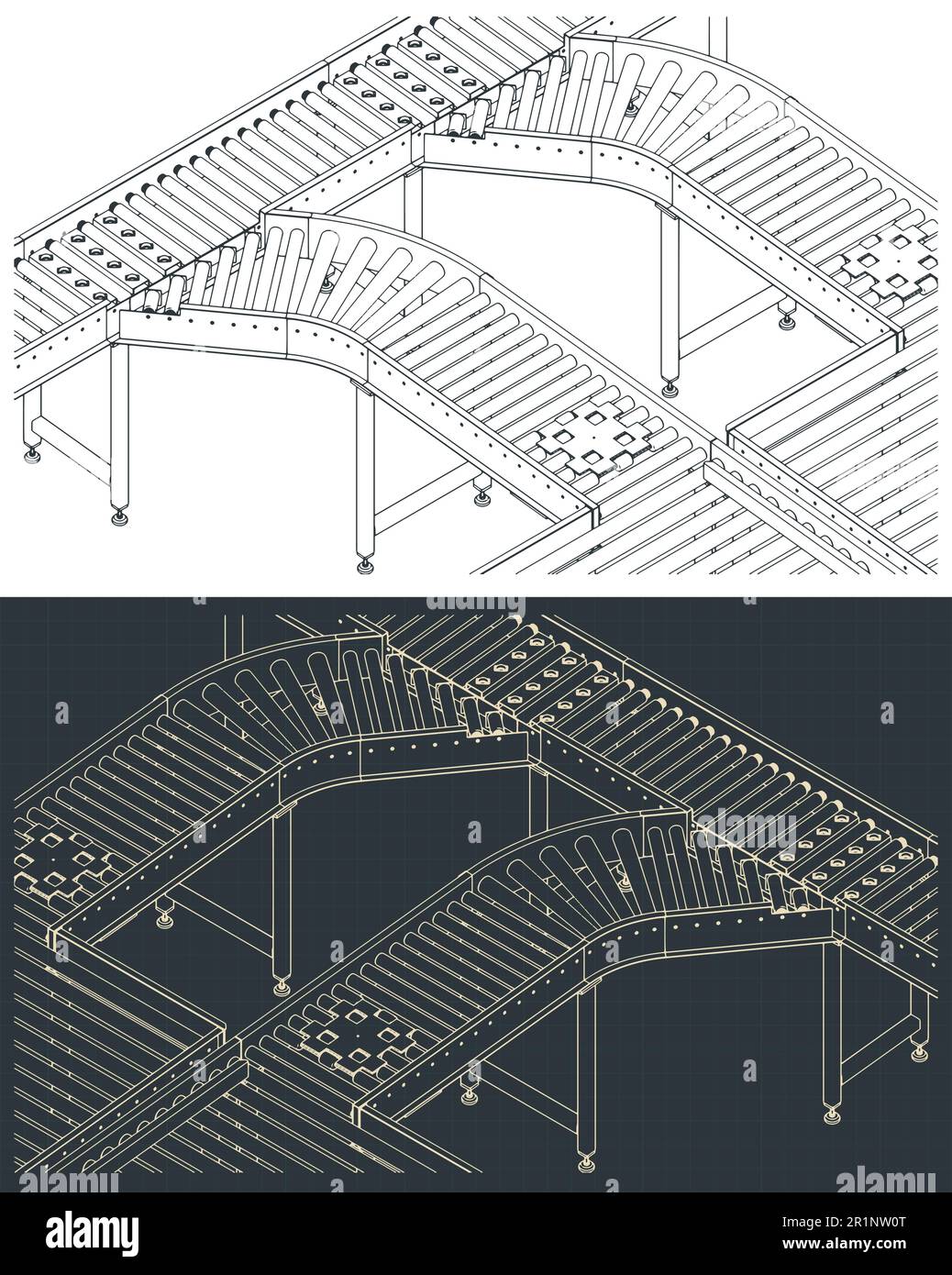 Conveyor transportation Stock Vector Images - Alamy