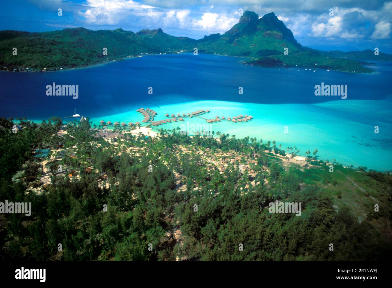 Aerial of Beautiful Islands French Polynesia Bora Bora Tahiti Stock ...