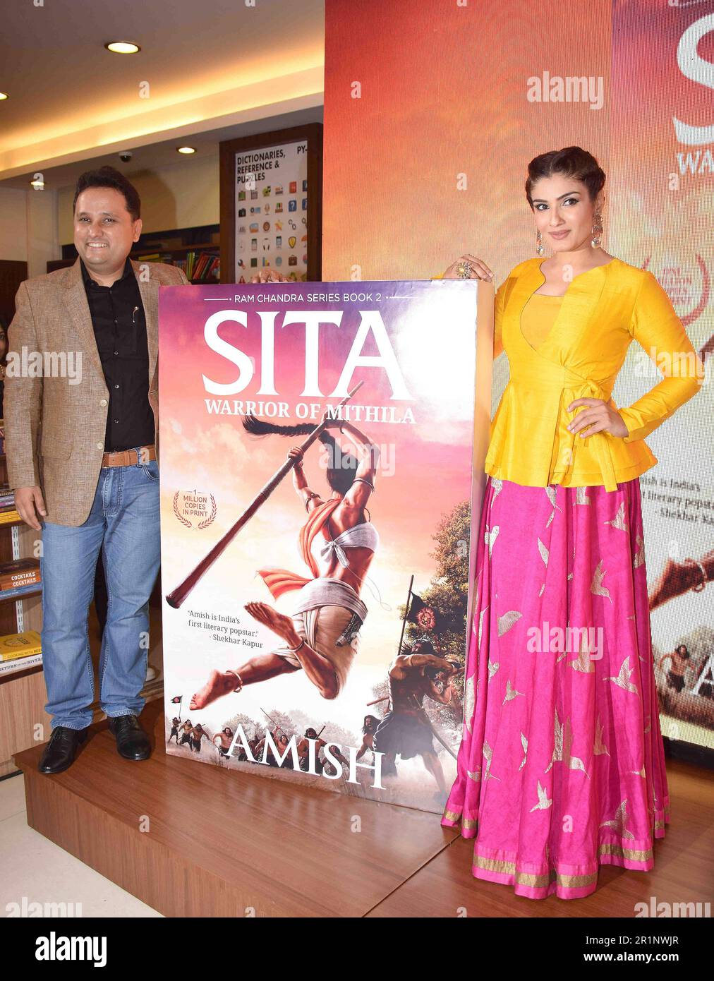 Amish Tripathi, Indian author, Raveena Tandon, Indian actress, book ...