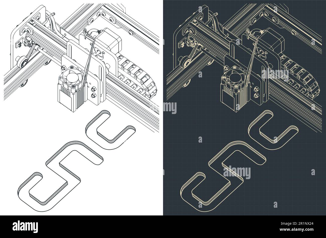 Stylized vector illustration of CNC router close-up Stock Vector Image & Art - Alamy