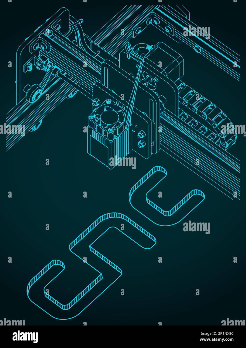 Stylized vector illustration of CNC router close-up Stock Vector Image & Art - Alamy