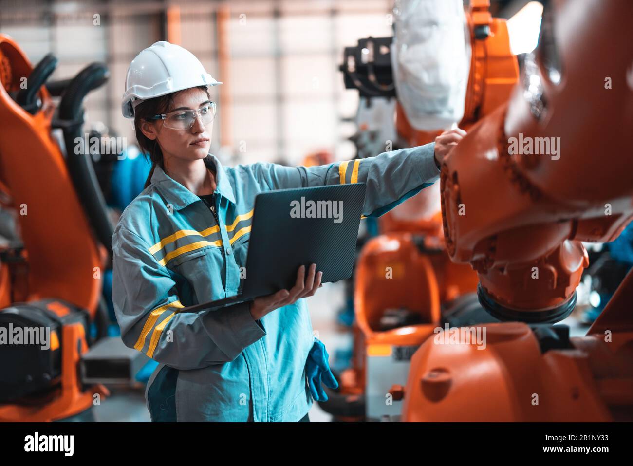 Robotic engineer conduct regular maintenance by inspecting, testing ...