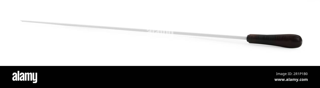 Conductor's baton isolated on white. Direction of musical performance ...