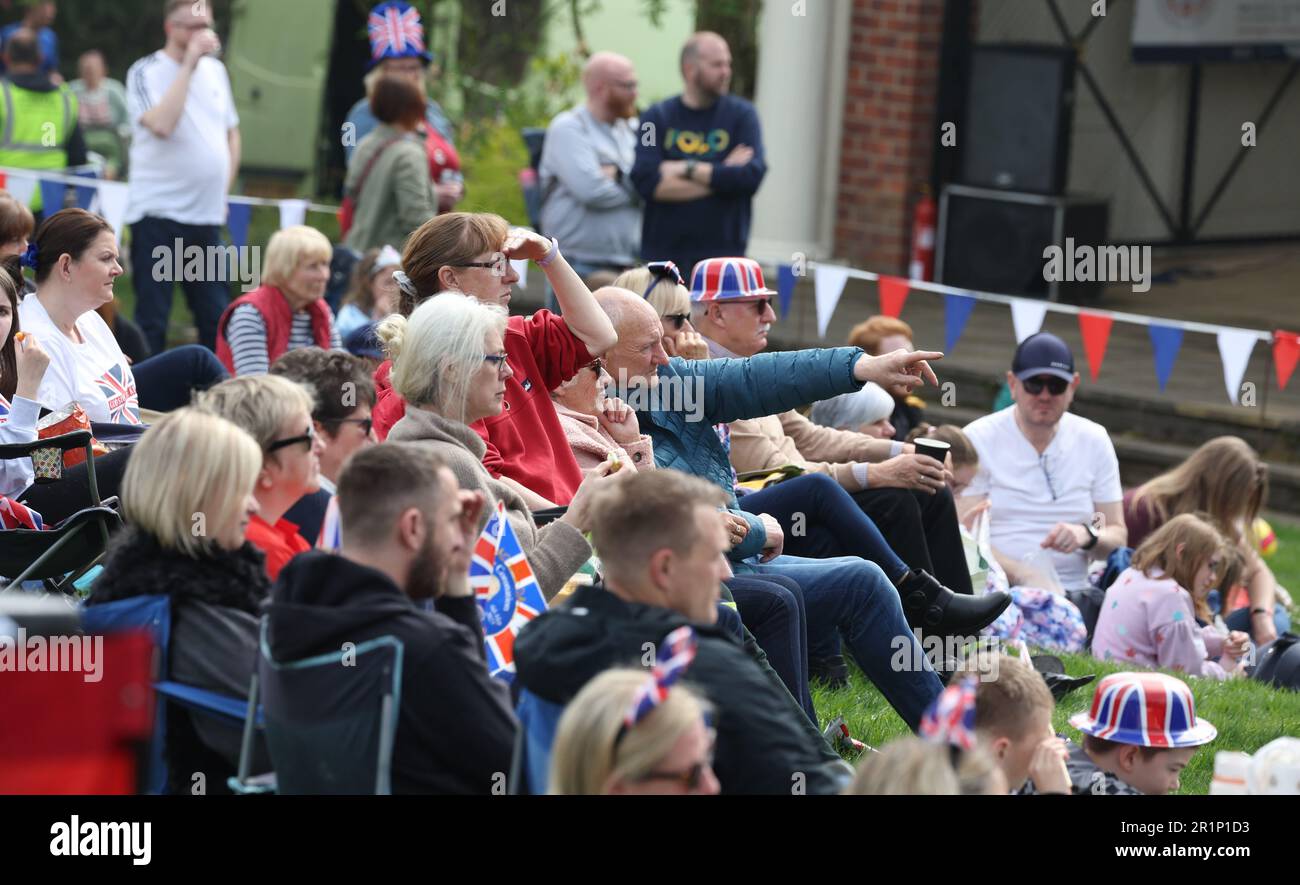 People gather in Valley Gardens, Harrogate North Yorkshire for an event ...