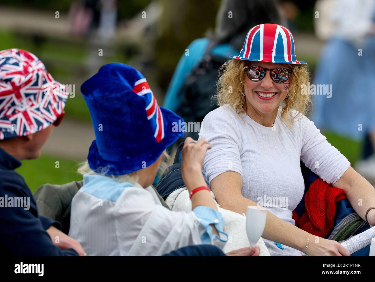 People gather in Valley Gardens, Harrogate North Yorkshire for an event ...