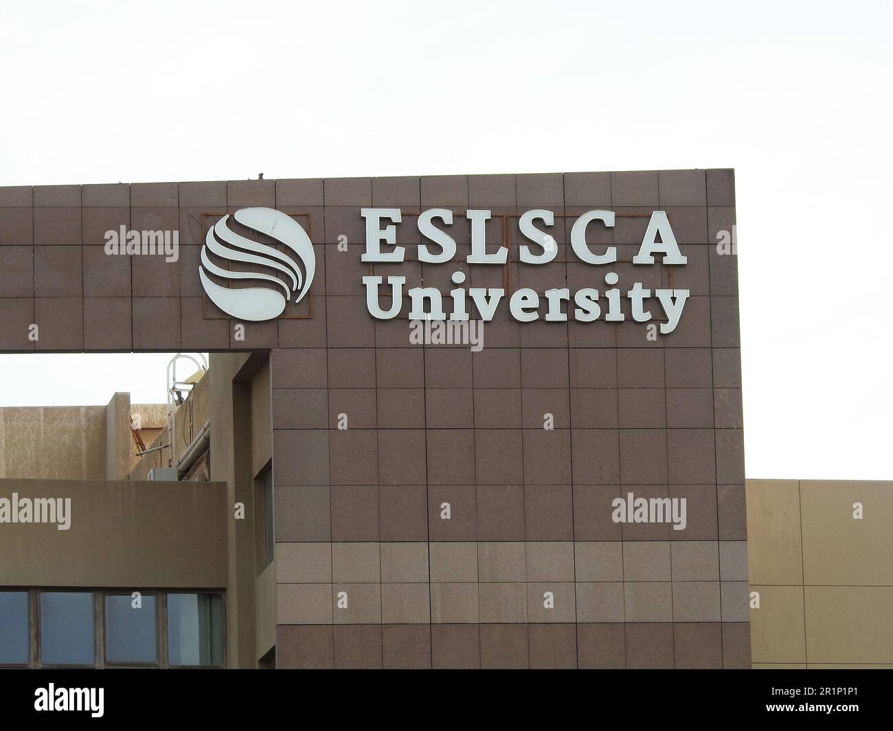 Giza, Egypt, May 4 2023: ESLSCA University campus in Alexandria desert ...