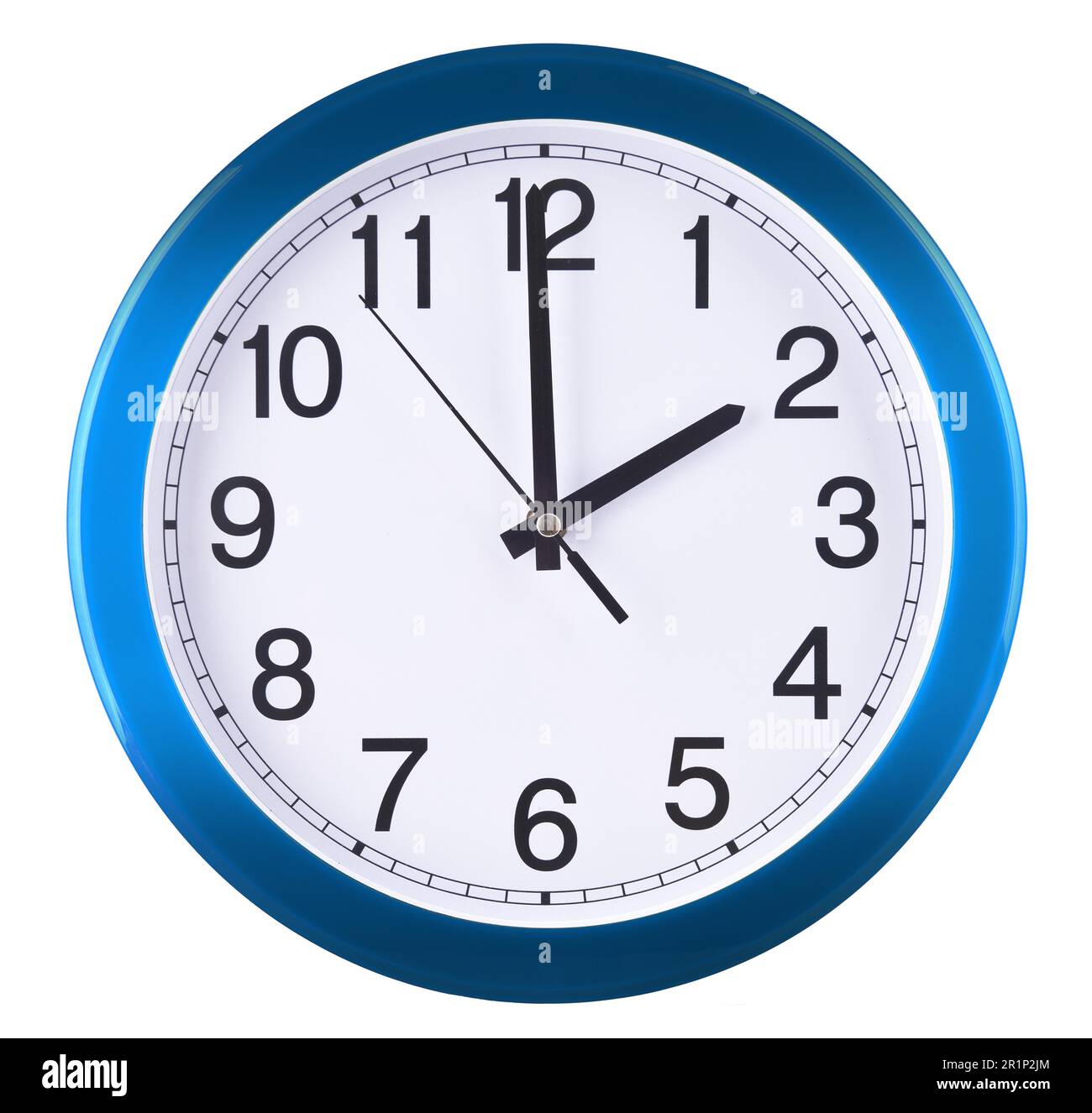 Wall clock isolated on white background. Two oclock Stock Photo - Alamy