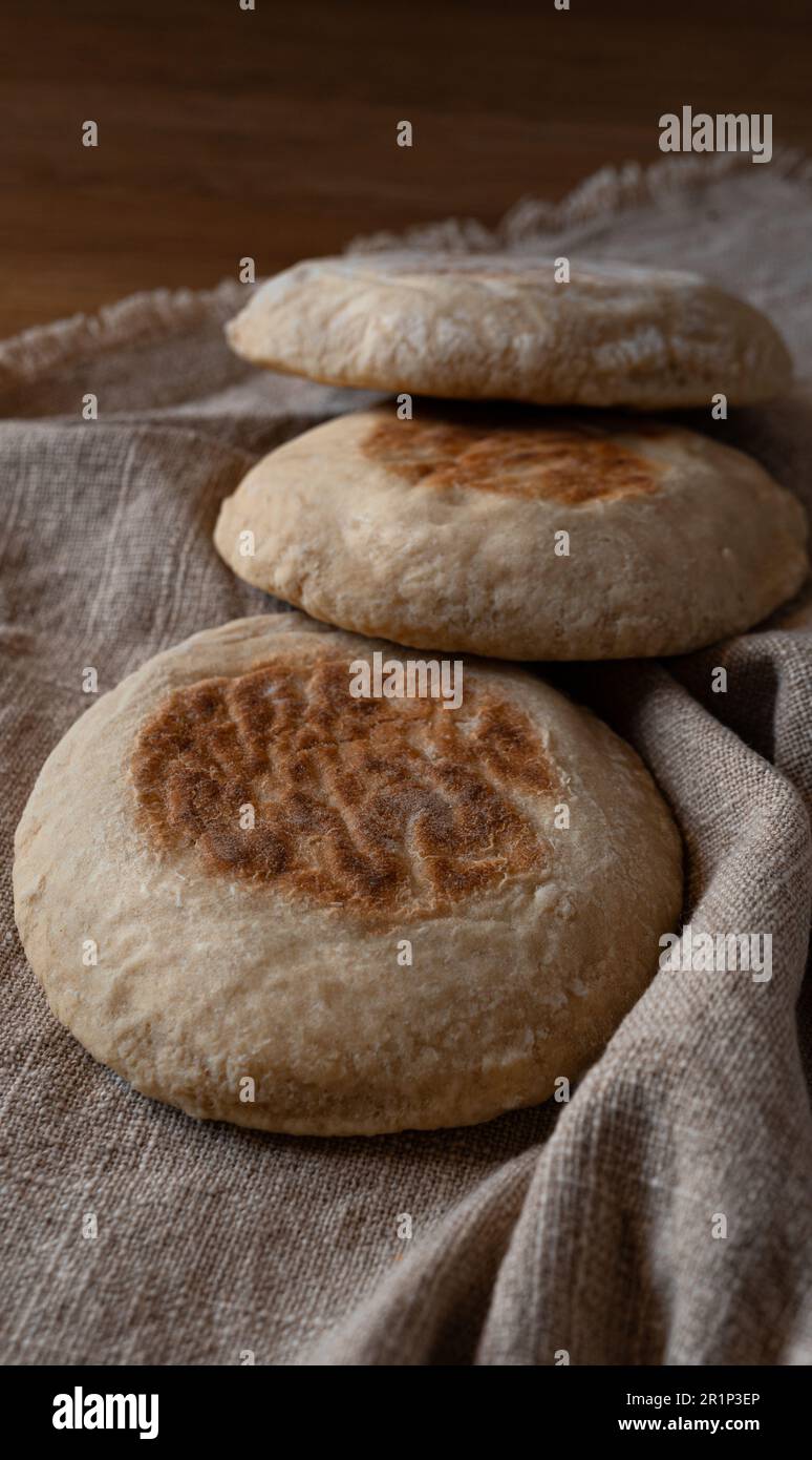 Traditional Portuguese bread Bolo Do Caco Stock Photo - Alamy