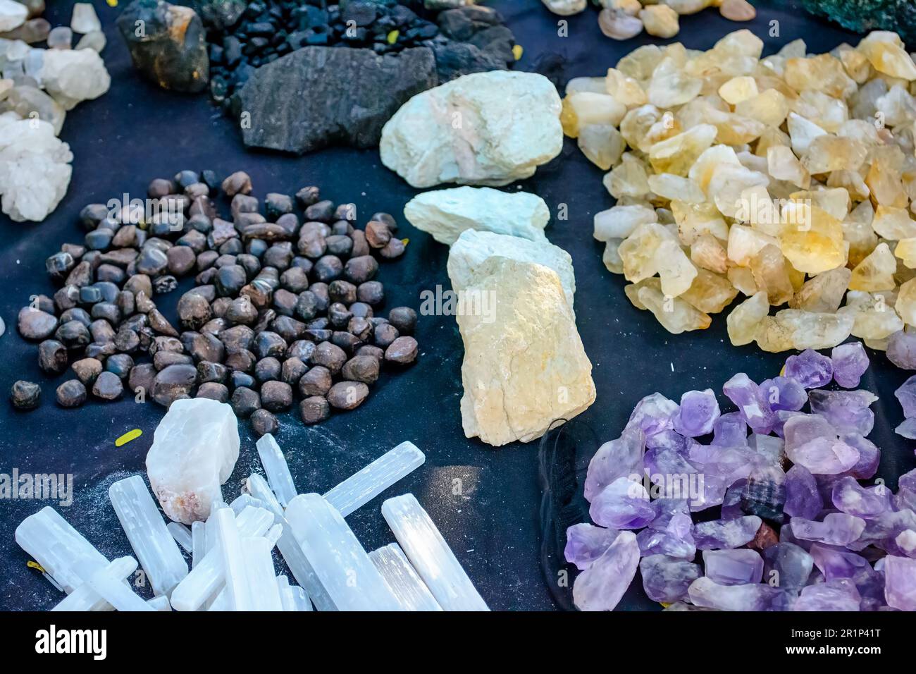 Colorful souvenir stones in Rio de Janeiro, Brazil Stock Photo - Alamy