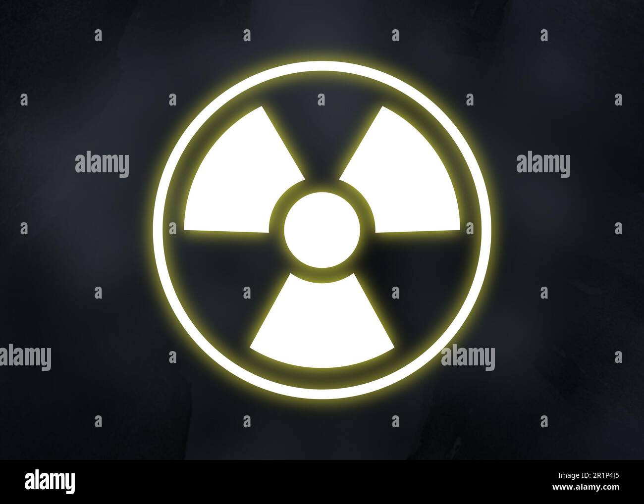 Radioactive sign on black background. Hazard symbol Stock Photo - Alamy