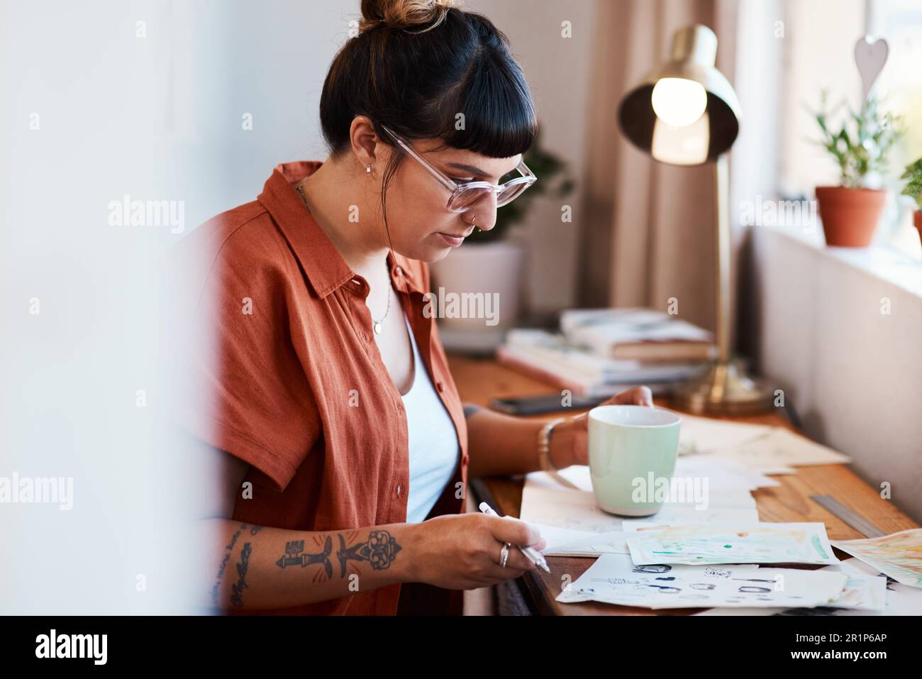 I have so many ideas to work with. a an artist looking at her sketches ...