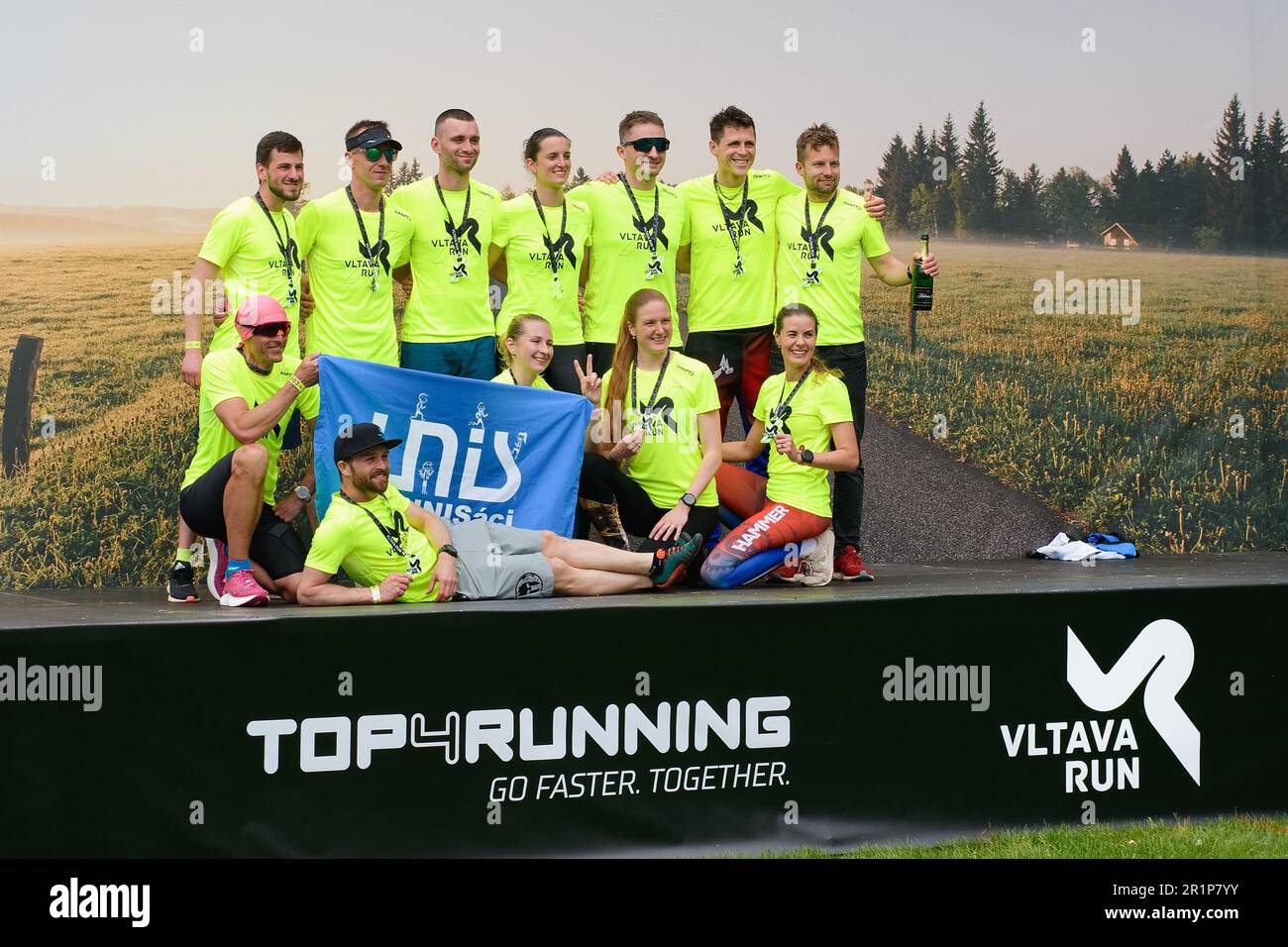 The Vltava Run relay running race is a 360 km long race leading from ...