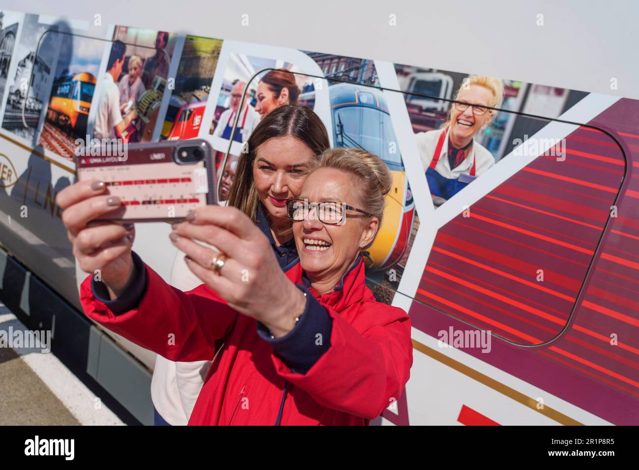 EDITORIAL USE ONLY On-train Delivery Manger Jennifer Kirton (left) and ...
