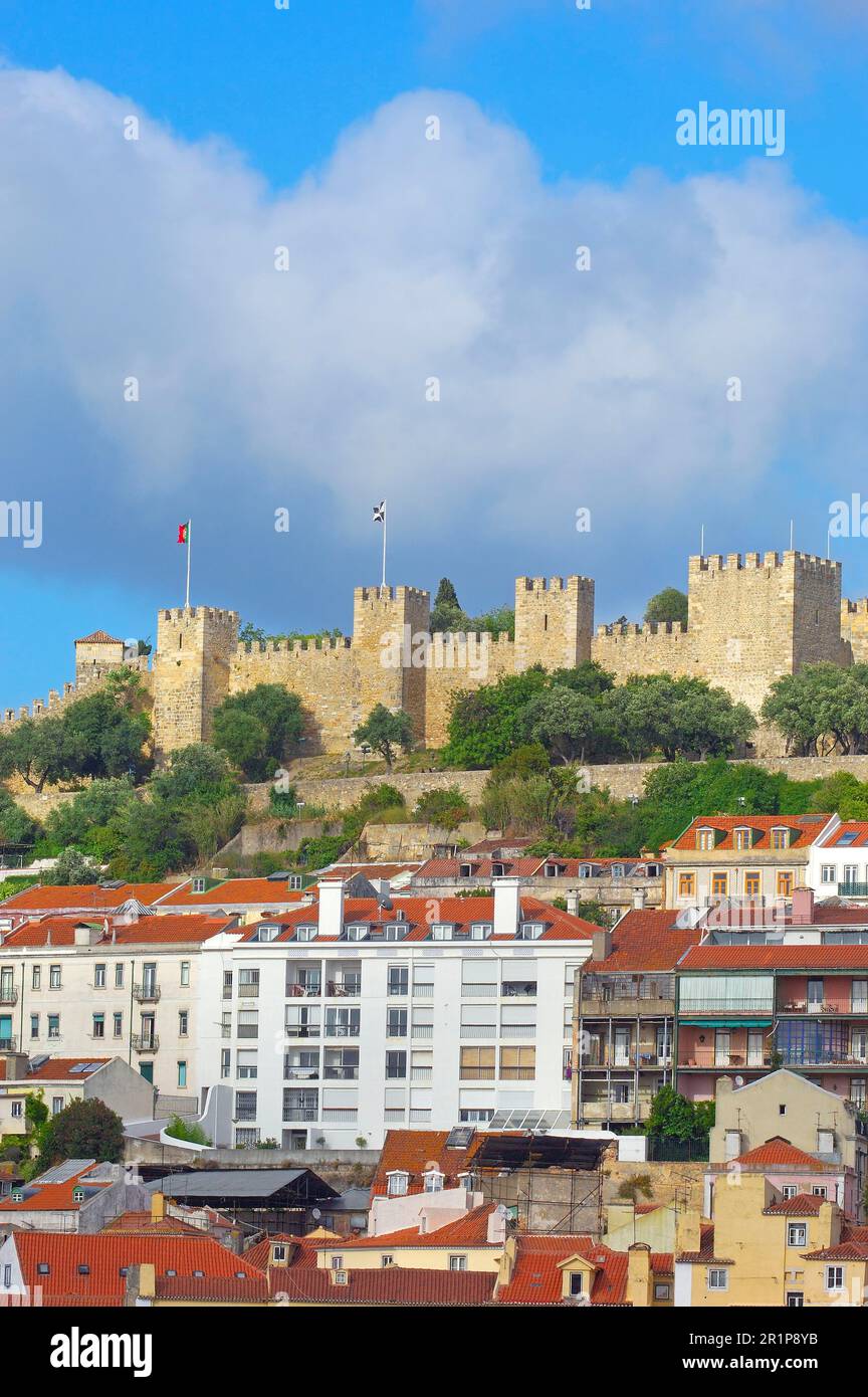 Lisbon, St George's Castle, Castelo de Sao Jorge, Portugal Stock Photo ...