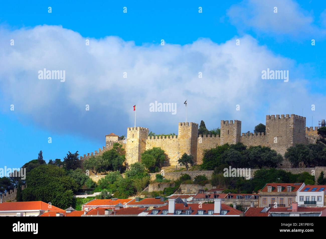 Lisbon, St George's Castle, Castelo de Sao Jorge, Portugal Stock Photo ...