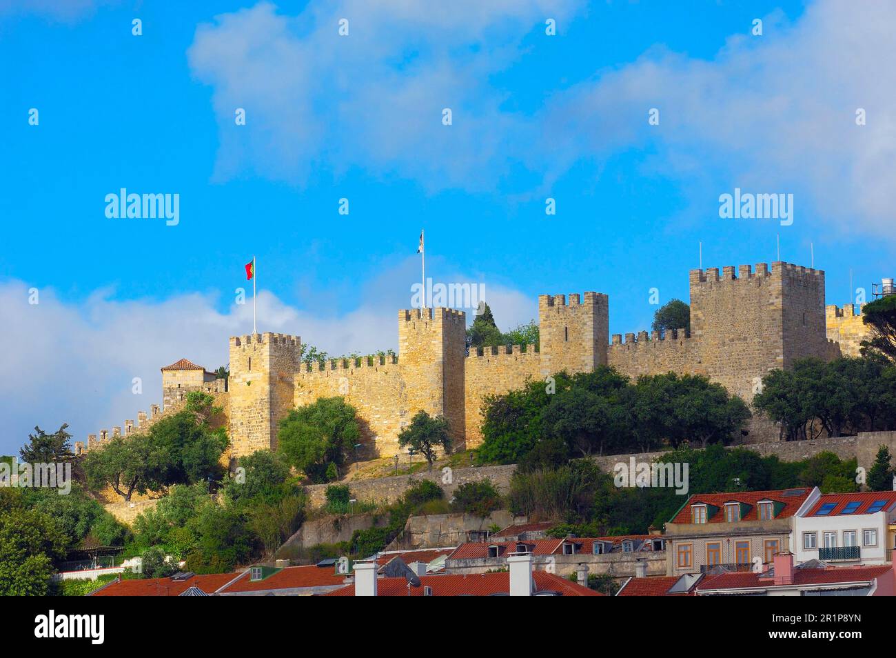 Lisbon, St George's Castle, Castelo de Sao Jorge, Portugal Stock Photo ...