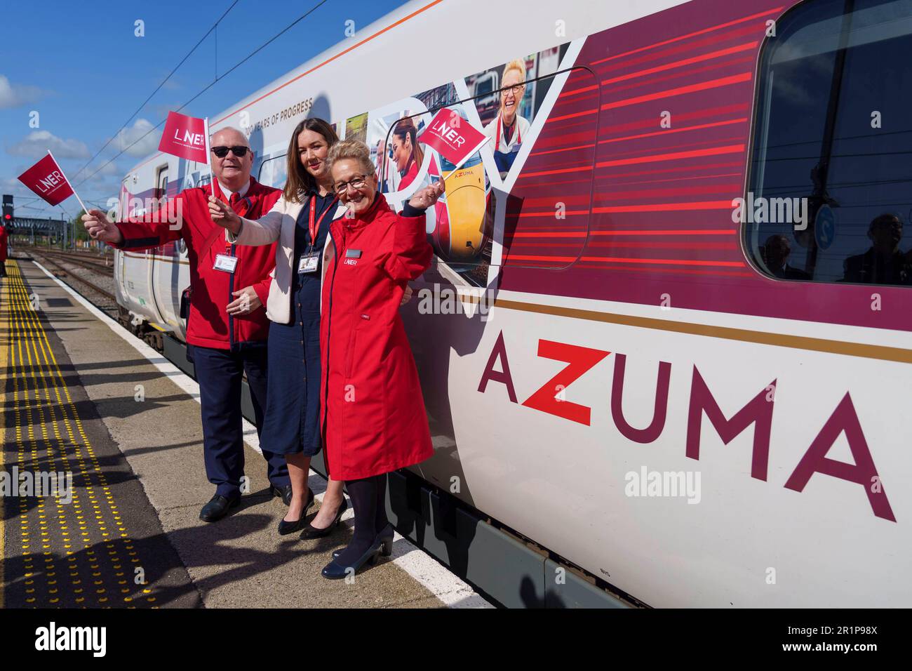 EDITORIAL USE ONLY (Left to right) Euan McHardy, Jennifer Kirton and ...