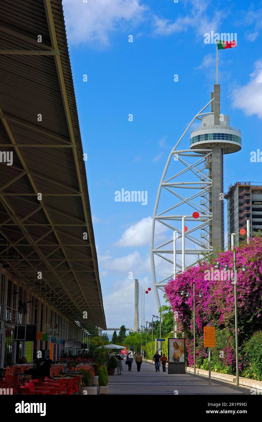 Lisbon, Vasco da Gama Tower in Parque das Nacoes, Park of Nations ...