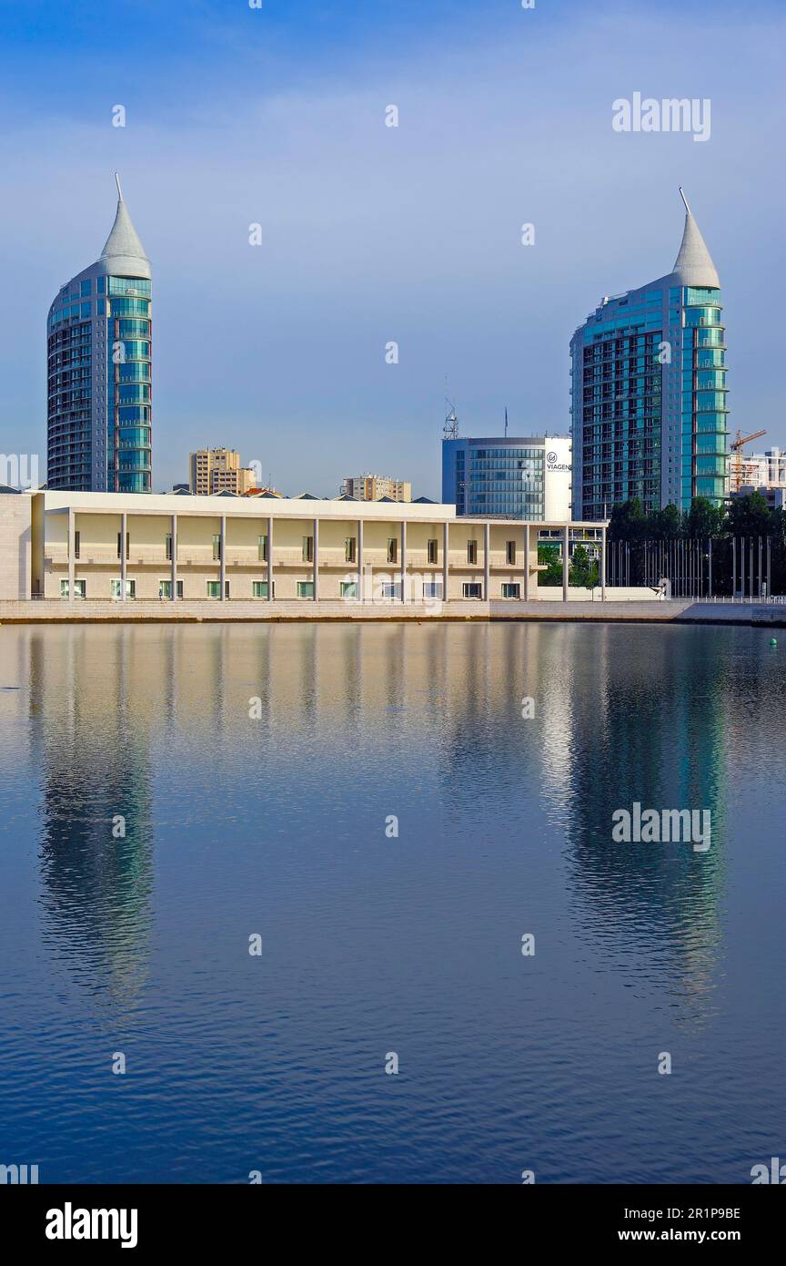 Lisbon, Modern Buildings in Parque das Nacoes, Park of Nations Lisbon ...