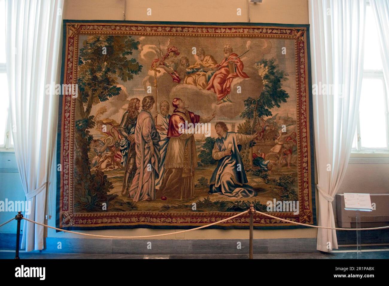 Pope saves Rome from plague and famine, Tapestry in the Galleria degli ...