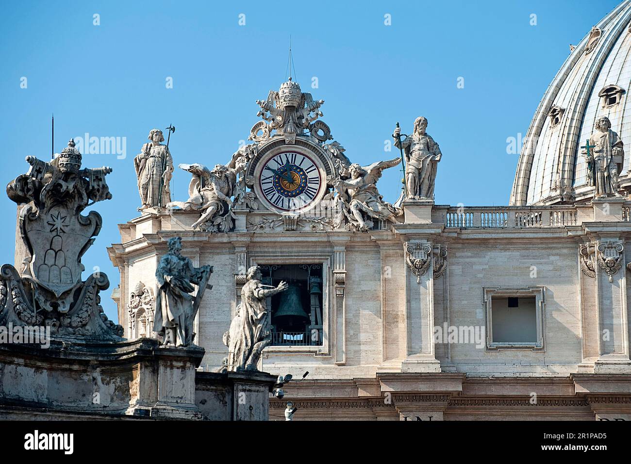 The Italian Clock at St. Peter's Basilica, Vatican, Rome, Lazio, Italy ...