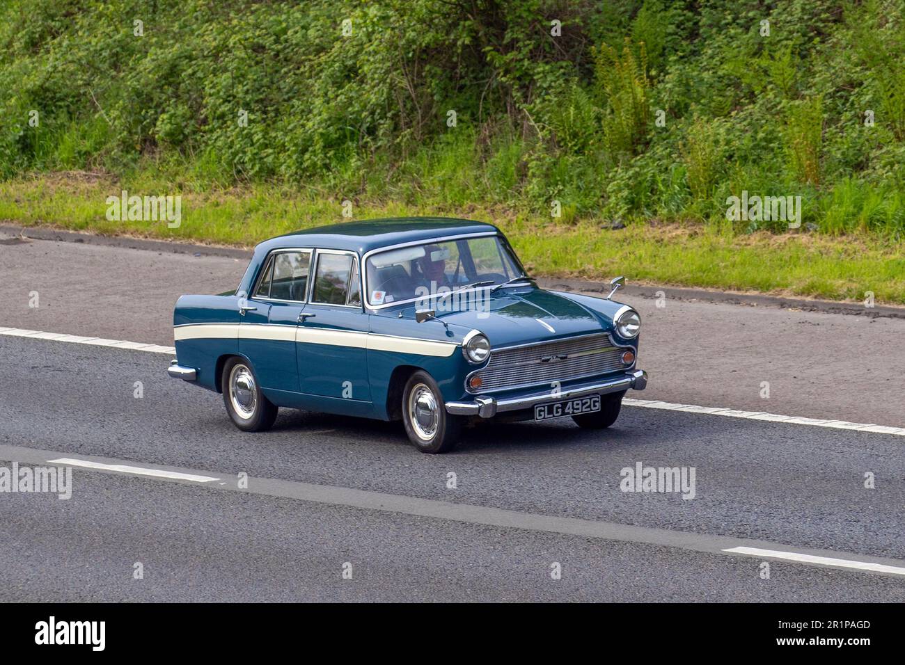 1968 60s sixties Austin A60, Austin Cambridge Blue Saloon Car Petrol ...