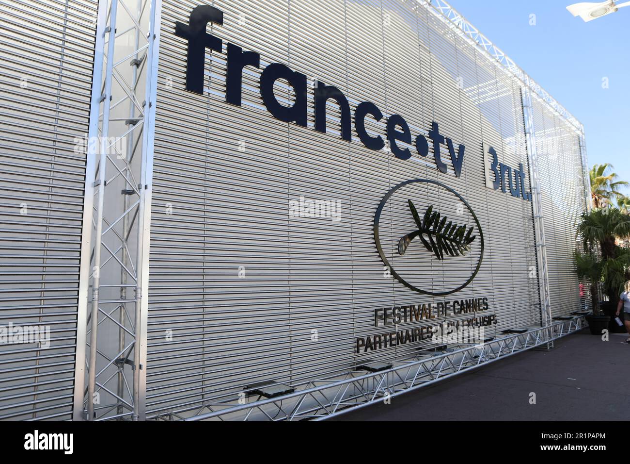 May 15, 2023, Cannes, CÃ´te d'Azur, France: Main Sponsor and Official Broadcaster FRANCE TV ...