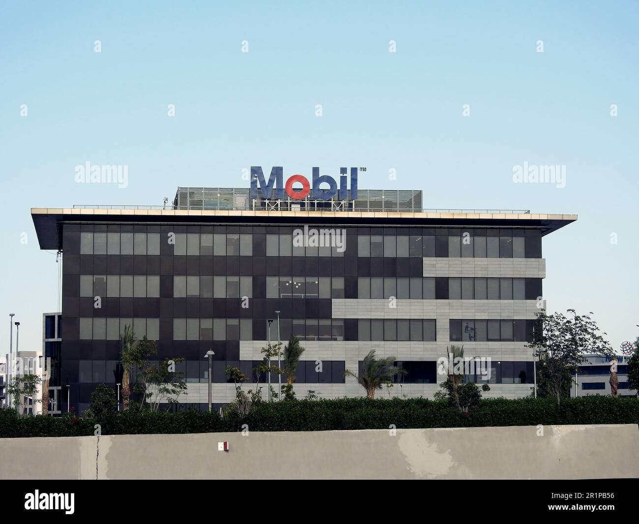Cairo, Egypt, May 4 2023: Mobil Egypt, a petroleum brand owned and ...