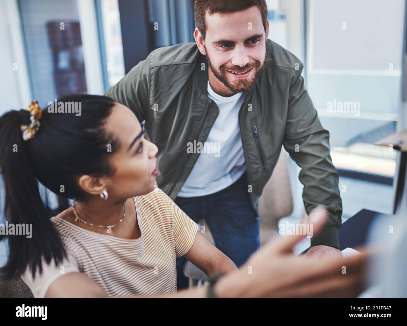 Creative ideas are constantly flowing between them. two young designers ...