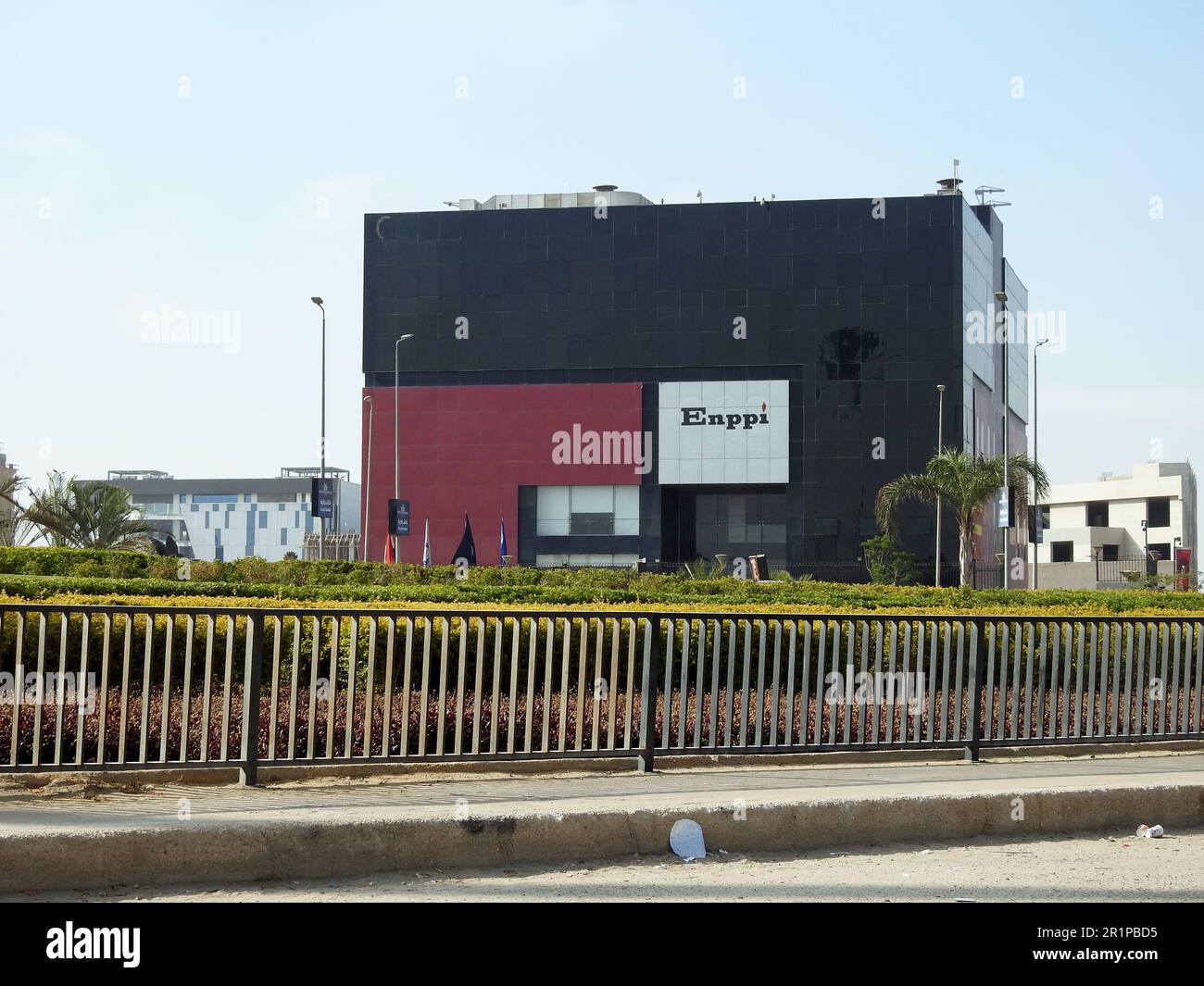 Cairo, Egypt, May 9 2023: Selective focus of the building of ENPPI (Engineering for Petroleum ...