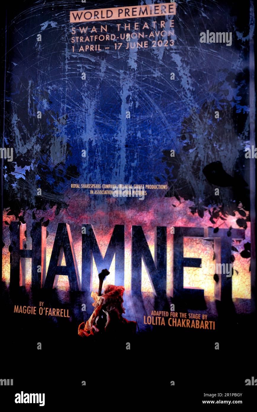 Theatre poster advertising Maggie O'Farrell "Hamnet" performance at the ...