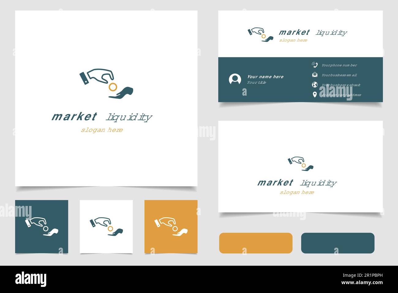 Market liquidity logo design with editable slogan. Branding book and ...