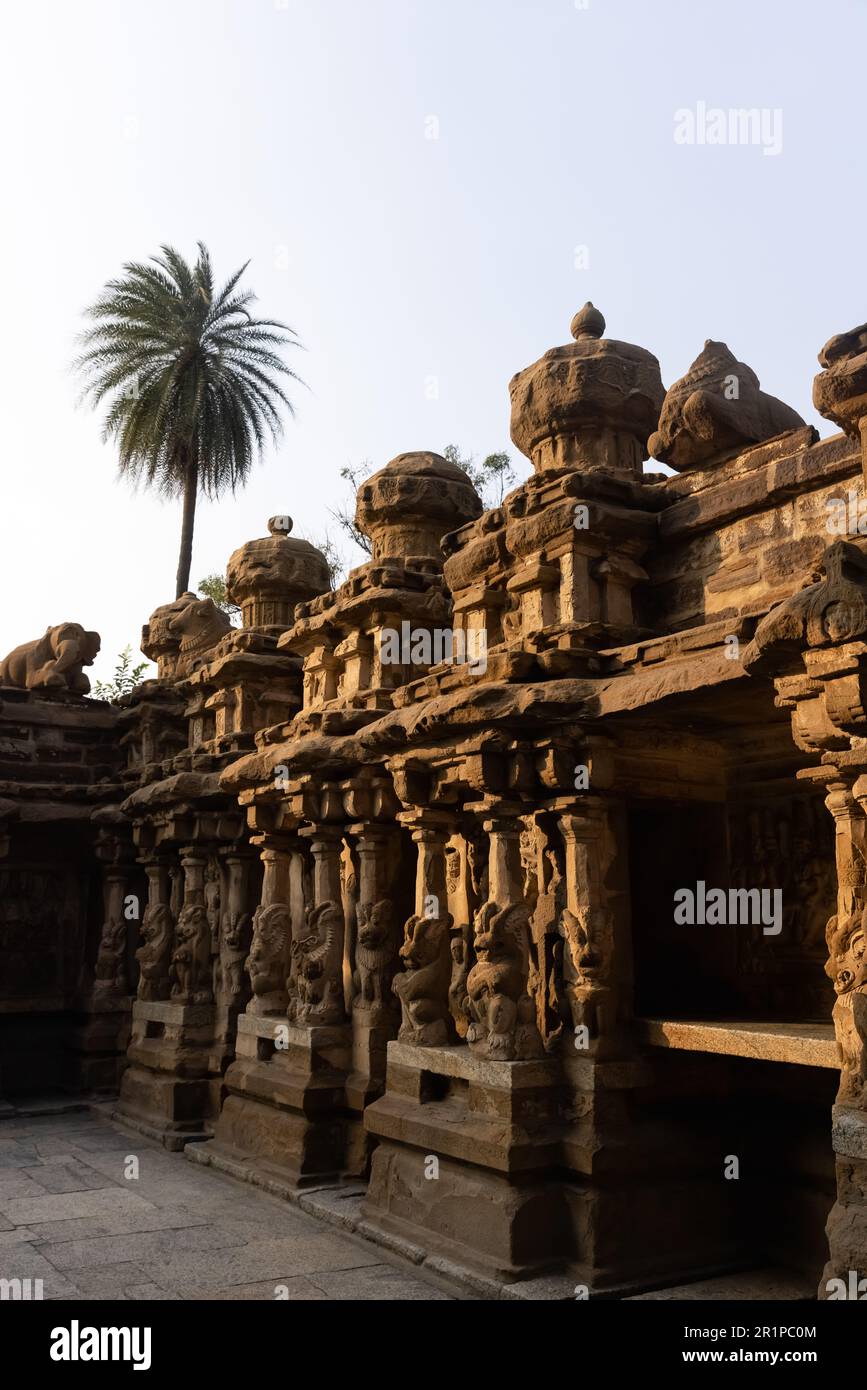South India, 22 march 2023: Beautiful Indian Temple. Sunset time Stock ...