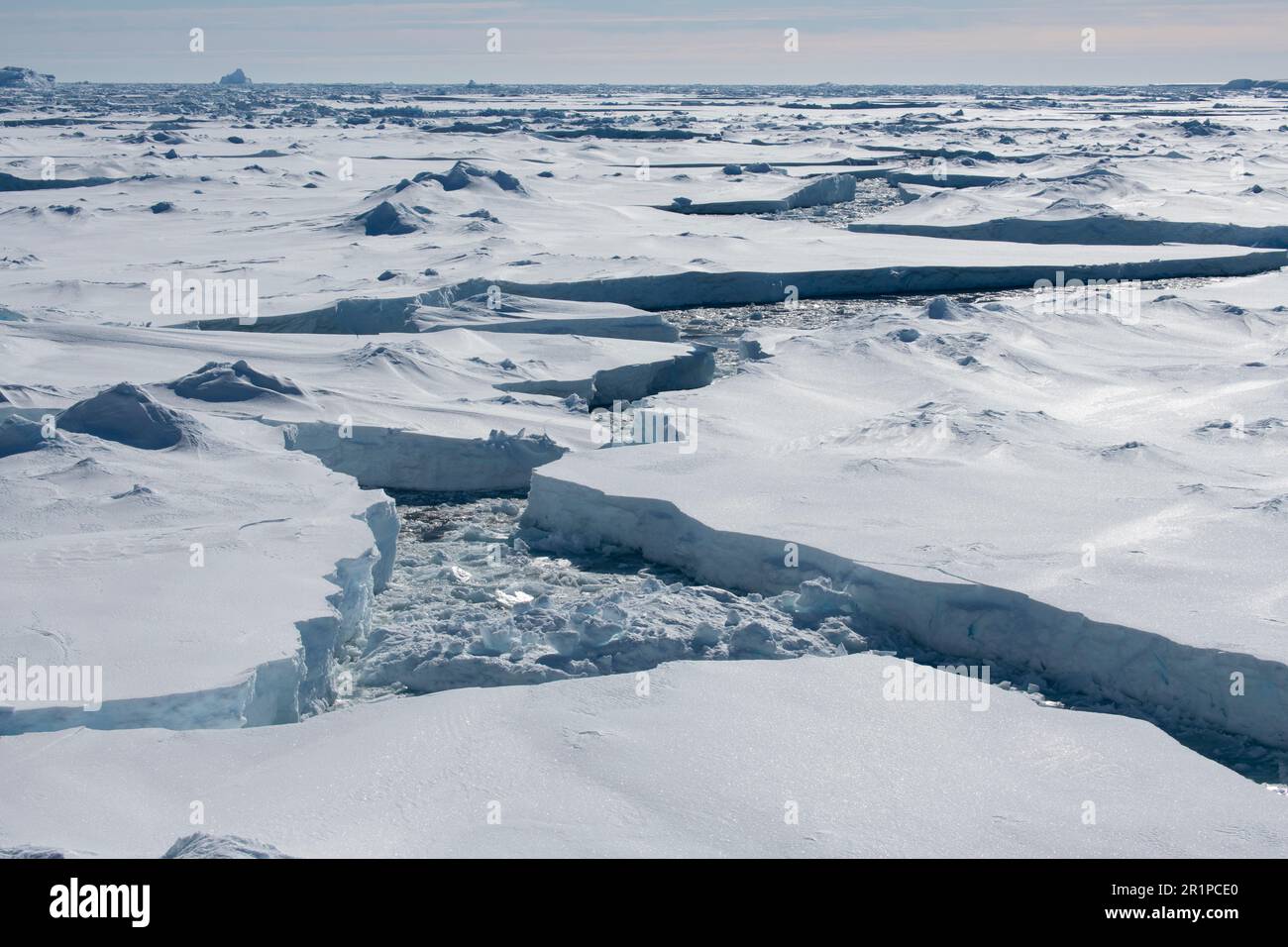 Antarctica, Amundsen Sea. Thick cracked sea ice Stock Photo - Alamy